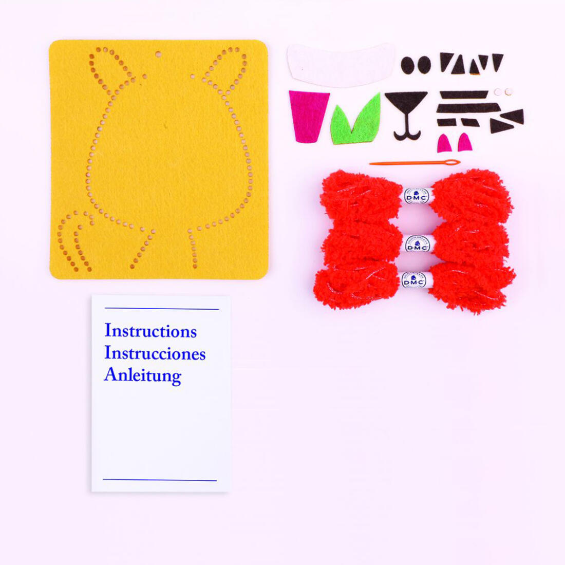 DMC Kids kit vilt naaien tijger 6+ | 0484301